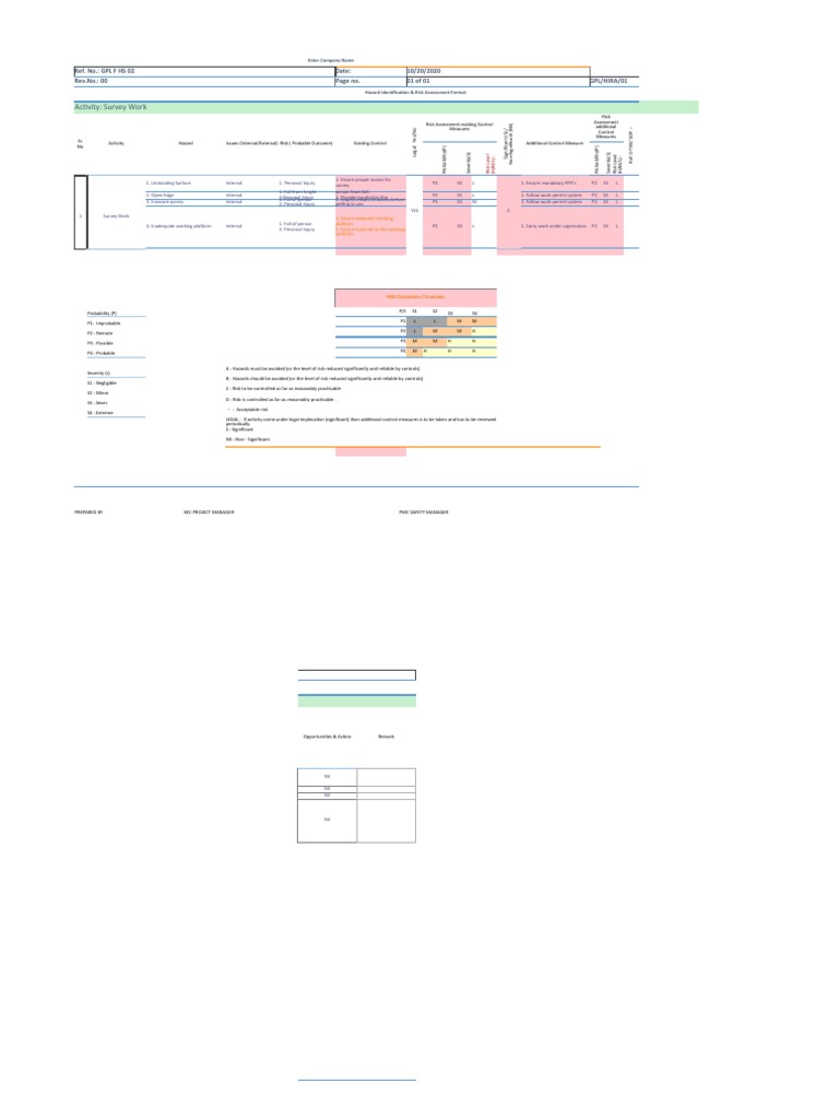 Survey Work HSE Risk Assessments | PDF | Risk | Risk Assessment