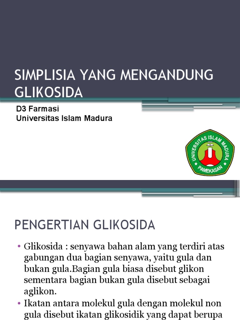 Glikosida dalam Simplisia Farmasi | PDF