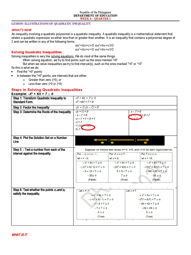 Las WK4 | PDF | Quadratic Equation | Equations
