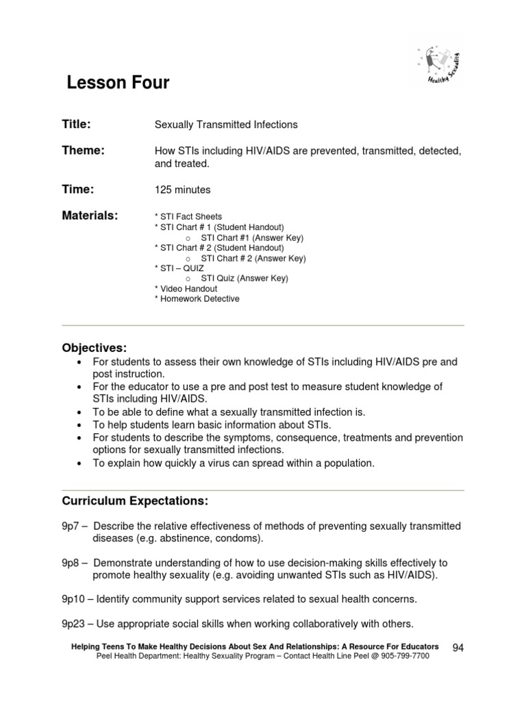 STD Worksheet | PDF | Sexually Transmitted Infection | Safe Sex