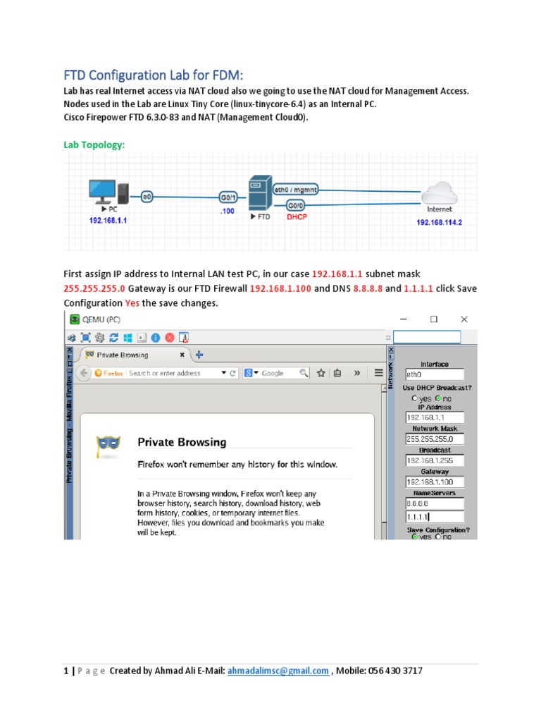005 5-FTD Configuration Lab For FDM (TutFlix - ORG) | PDF