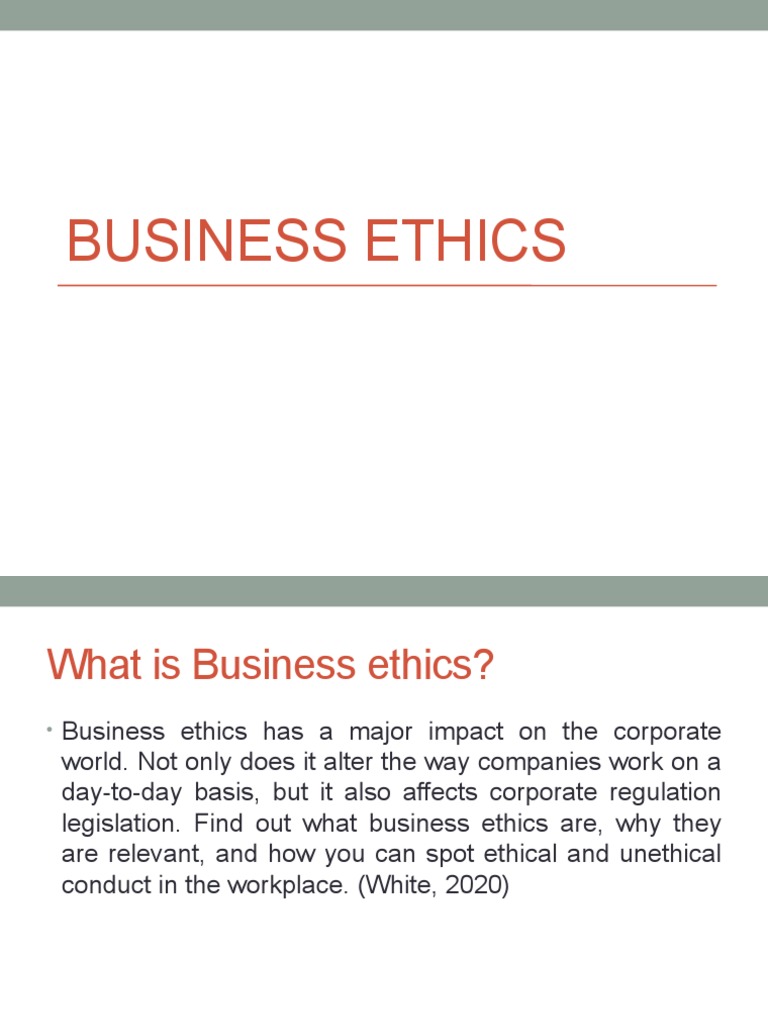 Business Ethics | PDF | Business Ethics | Employment