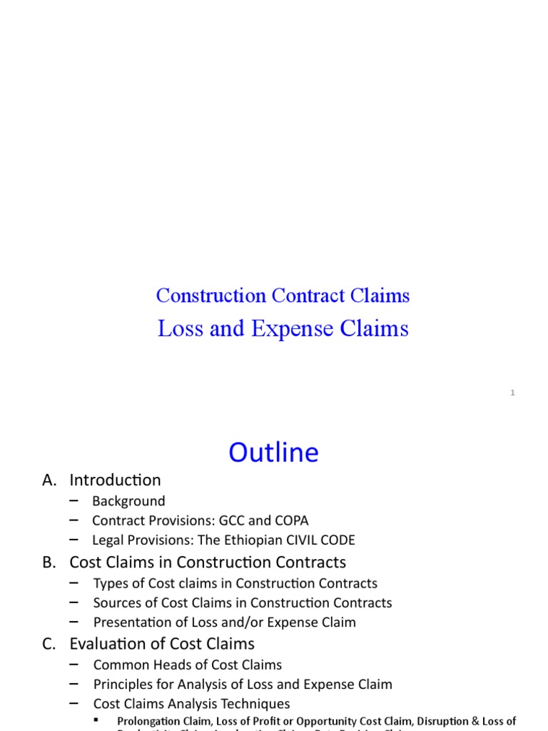 Construction Loss and Expense Claims Guide | PDF | Employment ...