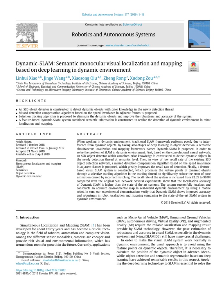 Dynamic Slam Pdf Deep Learning Augmented Reality 4106
