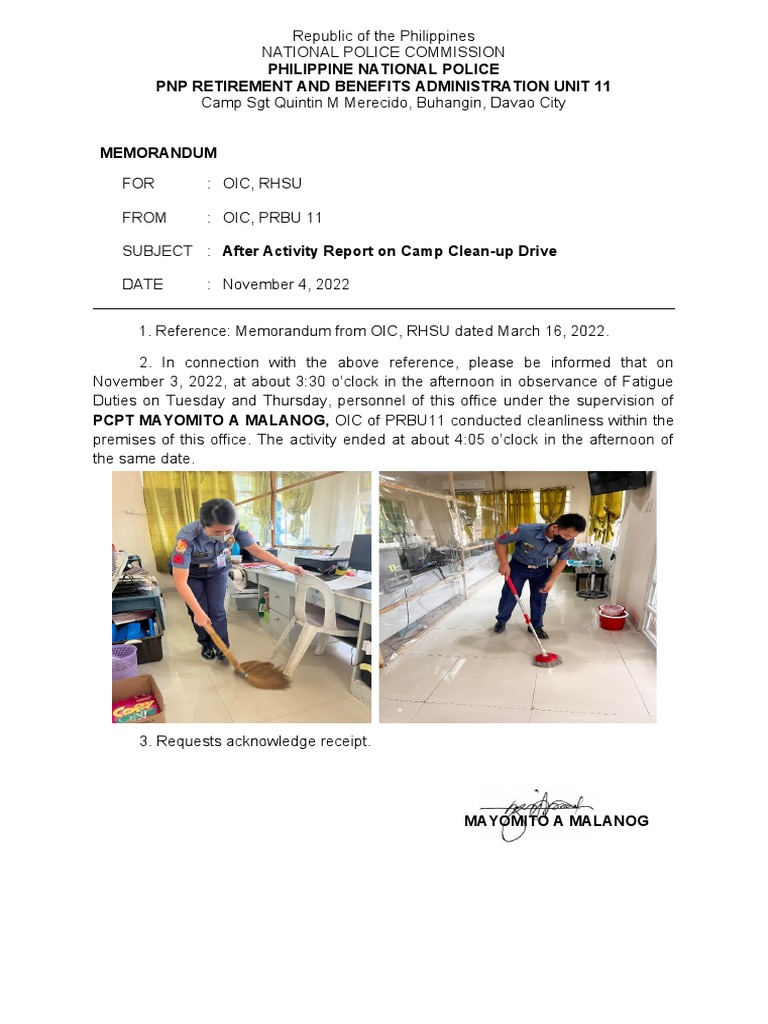 Clean-Up Drive Nov. 3, 2022 | PDF