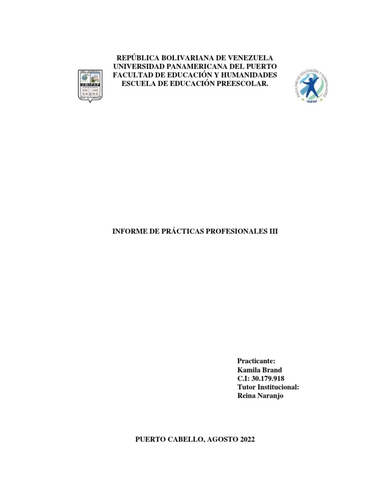 Informe Final Practica Profesional III | PDF | Educación de la primera infancia | Educación primaria