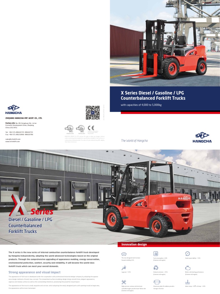 IC Forklift X Series 4.0-Mini 5.0T | PDF | Forklift | Liquefied ...