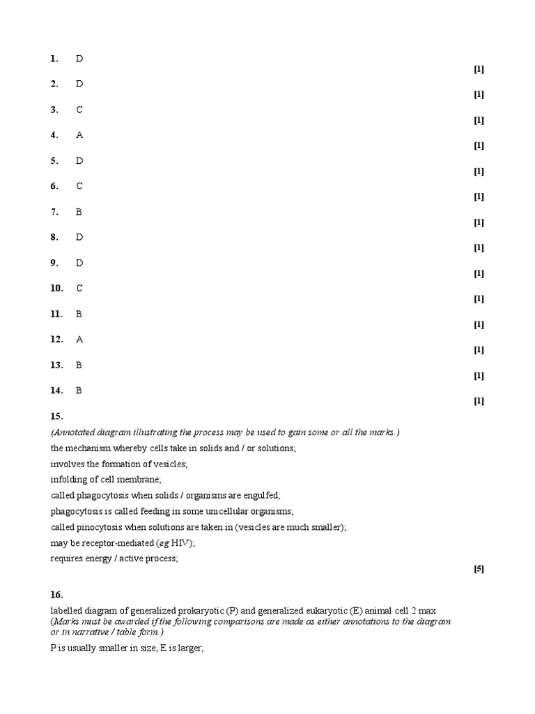 Cells Practice Answers | PDF | Cell (Biology) | Cell Membrane