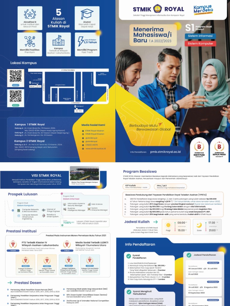Brosur STMIK Royal Tahun 2022 Full 1 | PDF