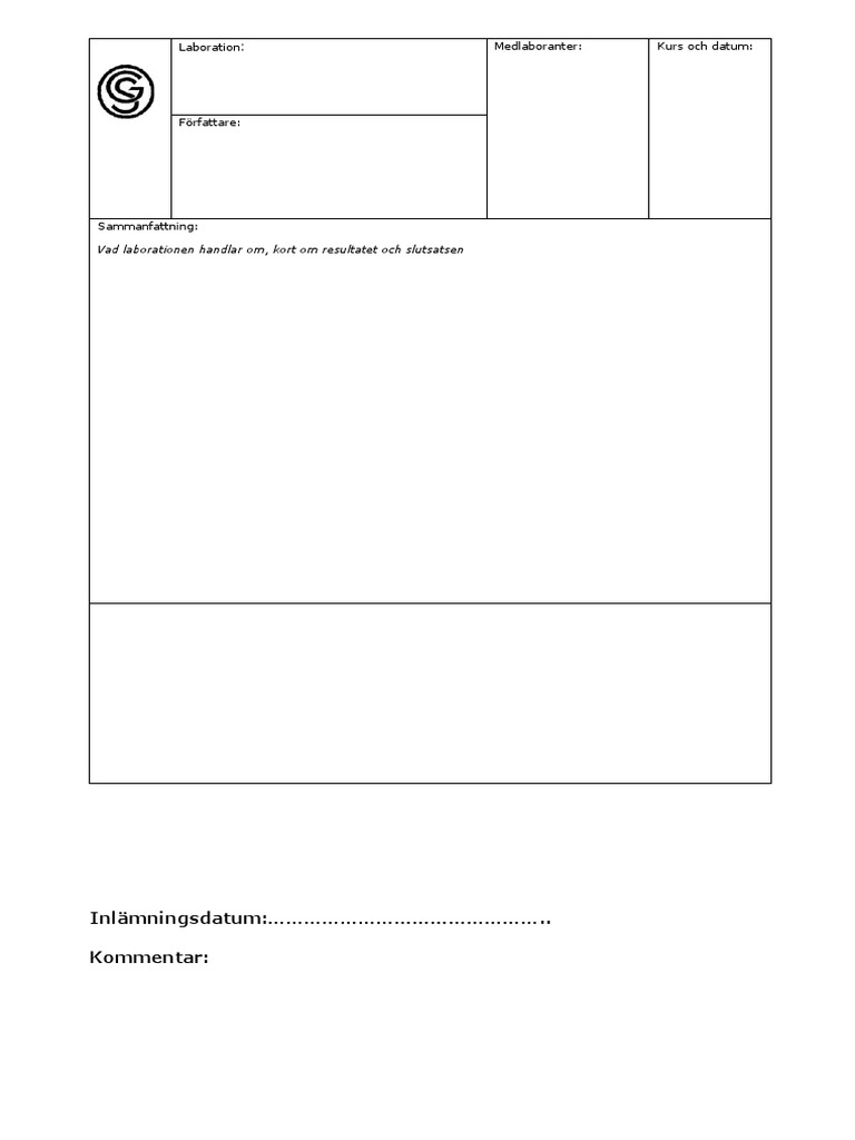 Mall Laborationsrapport | PDF