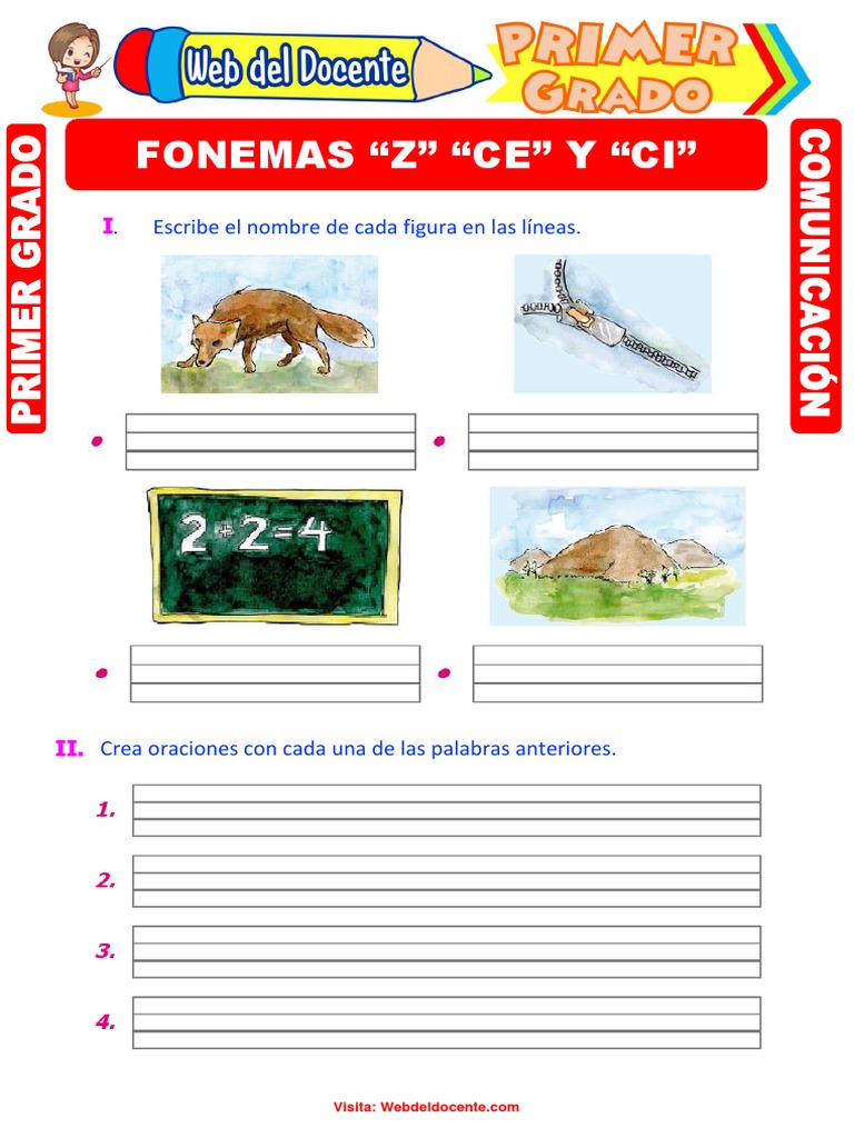 Fonema Z Ce y Ci para Primero de Primaria | PDF