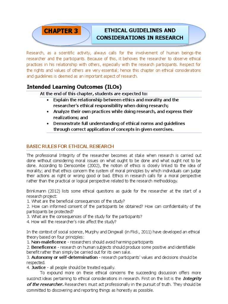 Ethical Guidelines and Considerations in Research | PDF | Informed ...