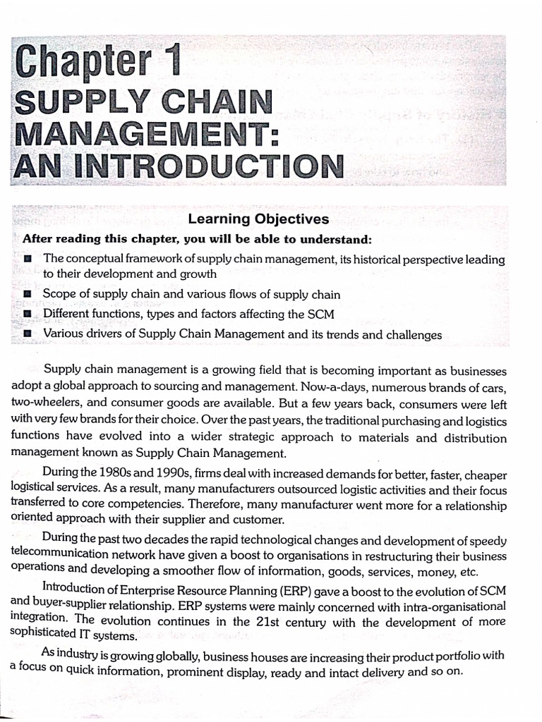 1 SCM Intro | PDF