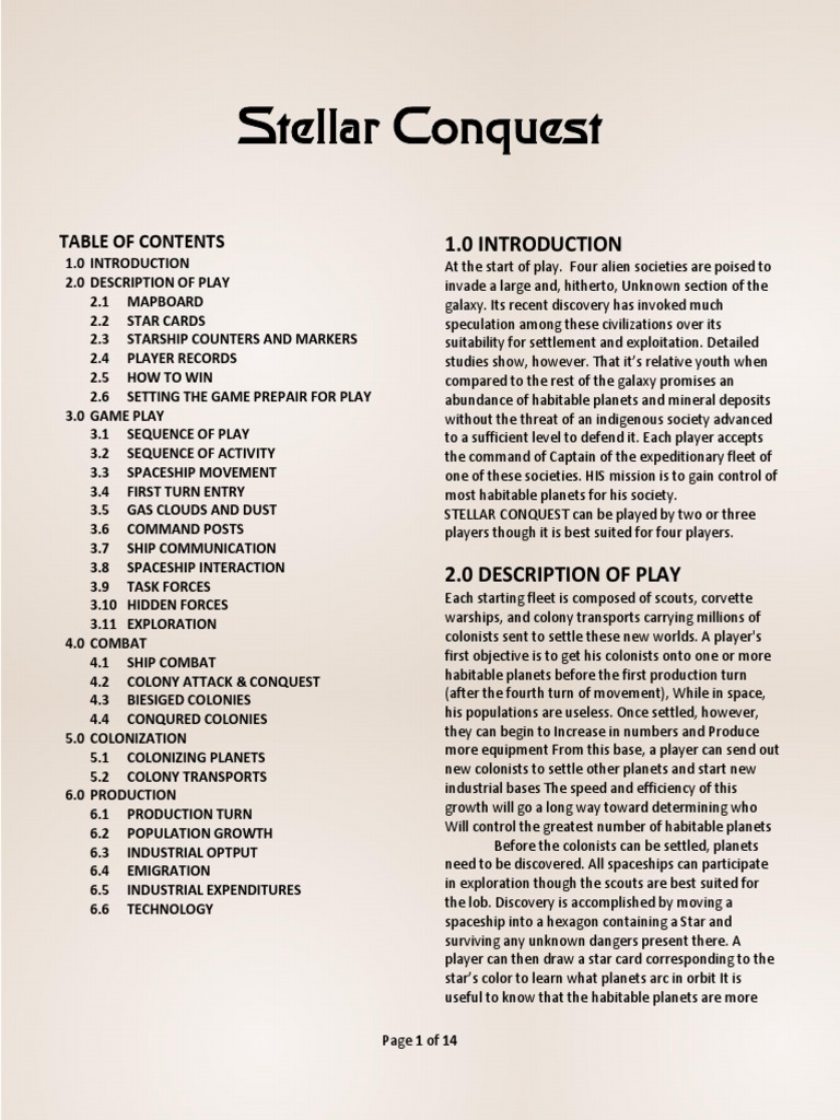 Stellar Conquest Rules - 2021 | PDF | Warships | Barrage (Artillery)