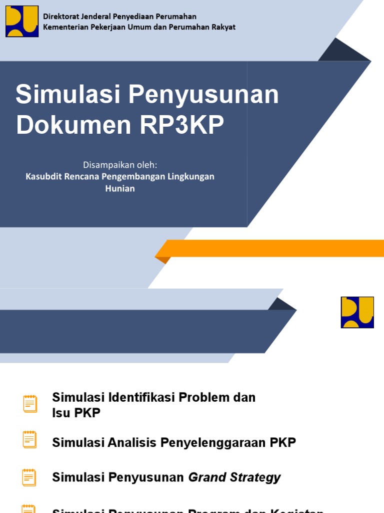 Salinan 2. Simulasi Penyusunan Dokumen RP3KP | PDF