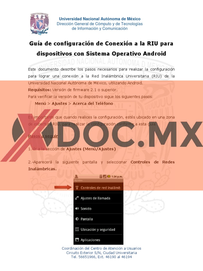 Xdoc - MX Android Red Inalambrica Universitaria | PDF