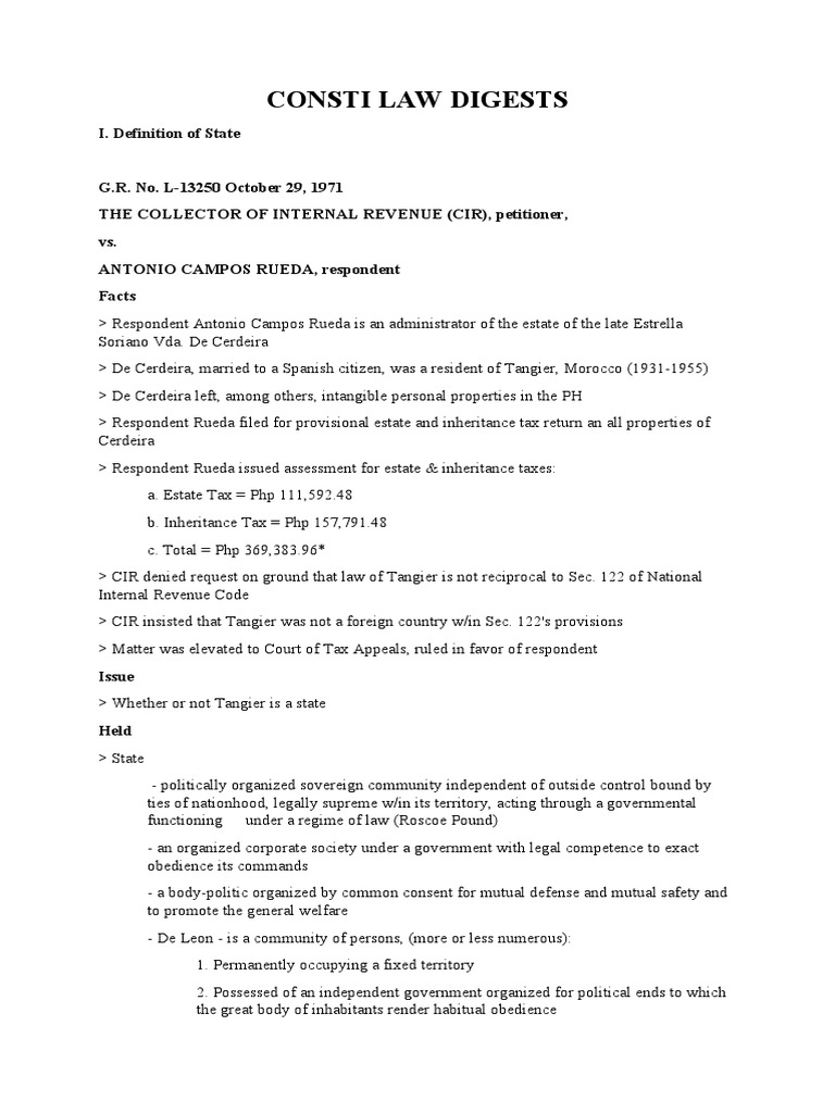 Consti Law Digests | PDF | Commission On Elections (Philippines) | Taxes