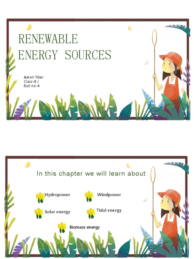 Renewable Energy Sources | PDF | Hydroelectricity | Sun
