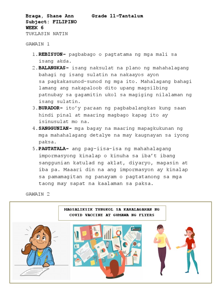 4TH Quarter Filipino Week 6 | PDF