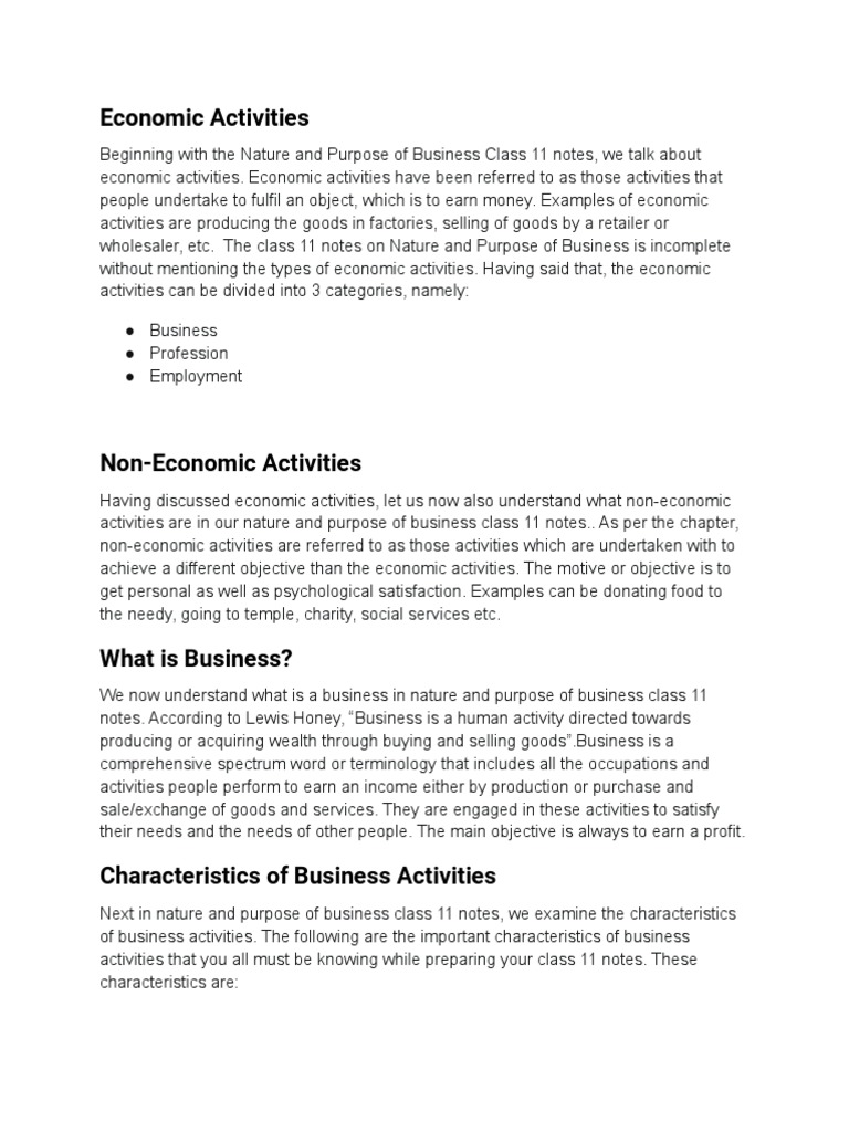 Characteristics and Nature of Business | PDF | Risk | Business