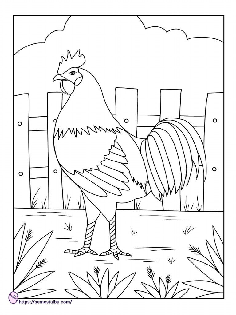 Gambar Mewarnai Ayam | PDF
