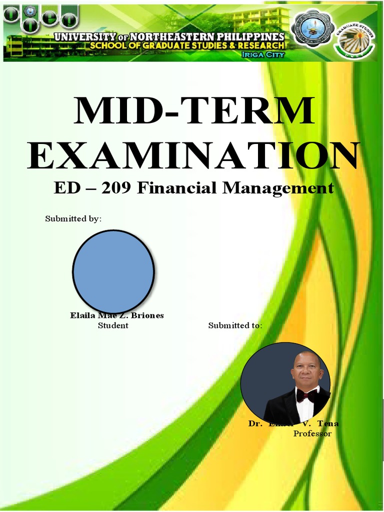 Educ 209 Midterm Exam - Elaila Mae Z. Briones | PDF | Partnership | Cost Of Capital