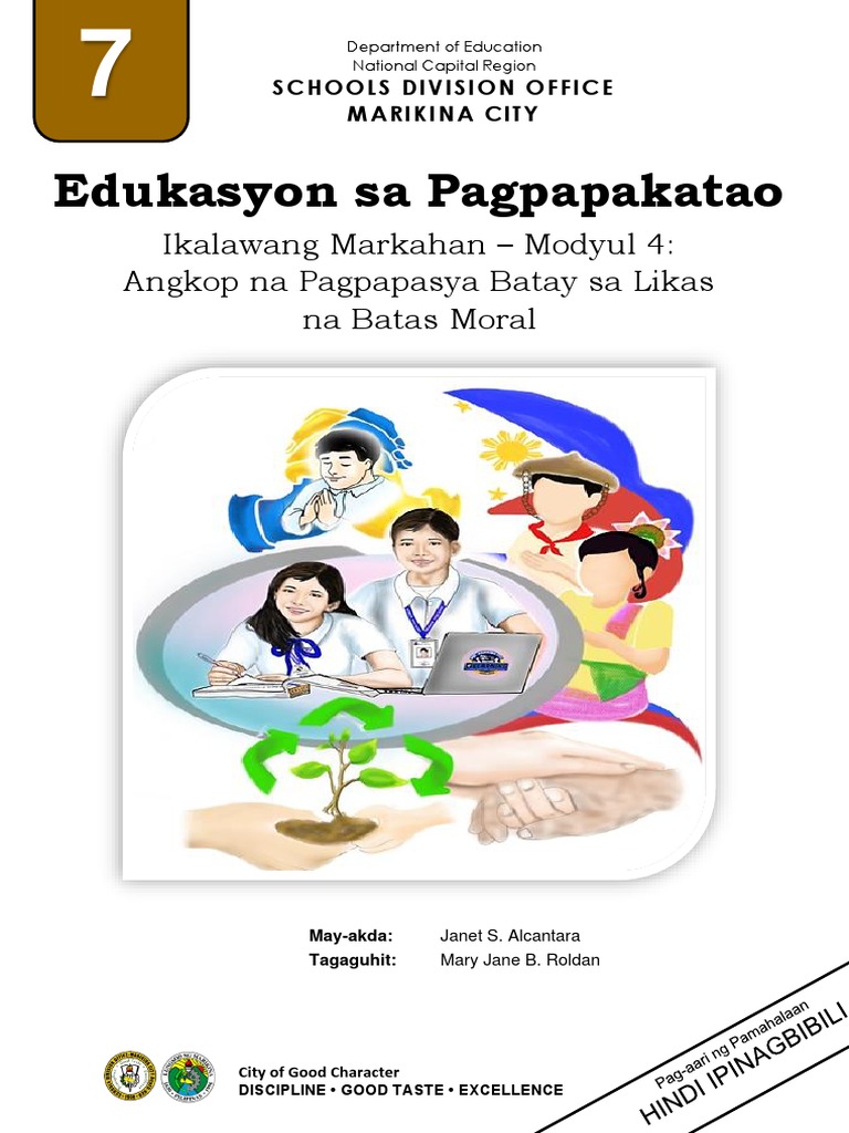 Revalidated - ESP 7 - Q2-MOD4 - Angkop Na Pagpapasya Batay Sa Likas Na Batas Moral - Final | PDF