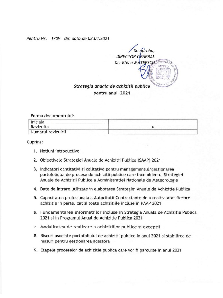 Strategie Achizitii 2021 | PDF