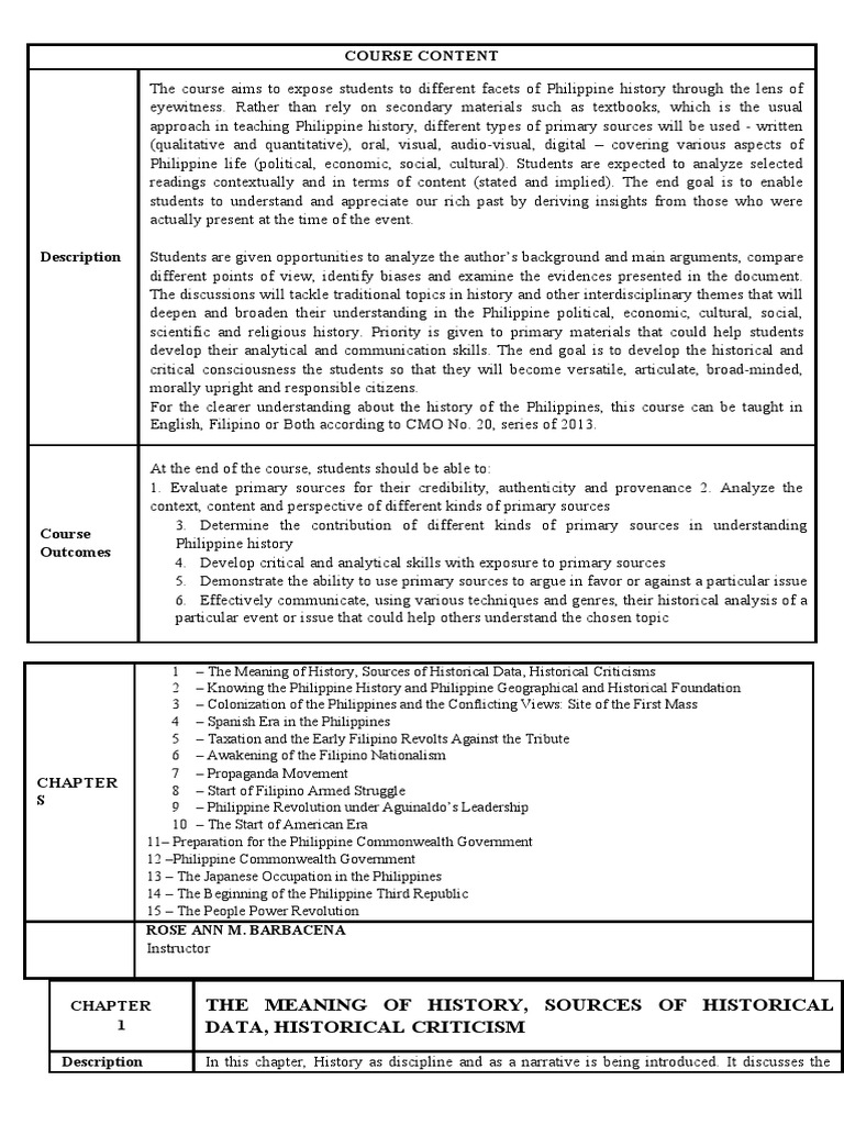 Module in History | PDF | Primary Sources | Philippines