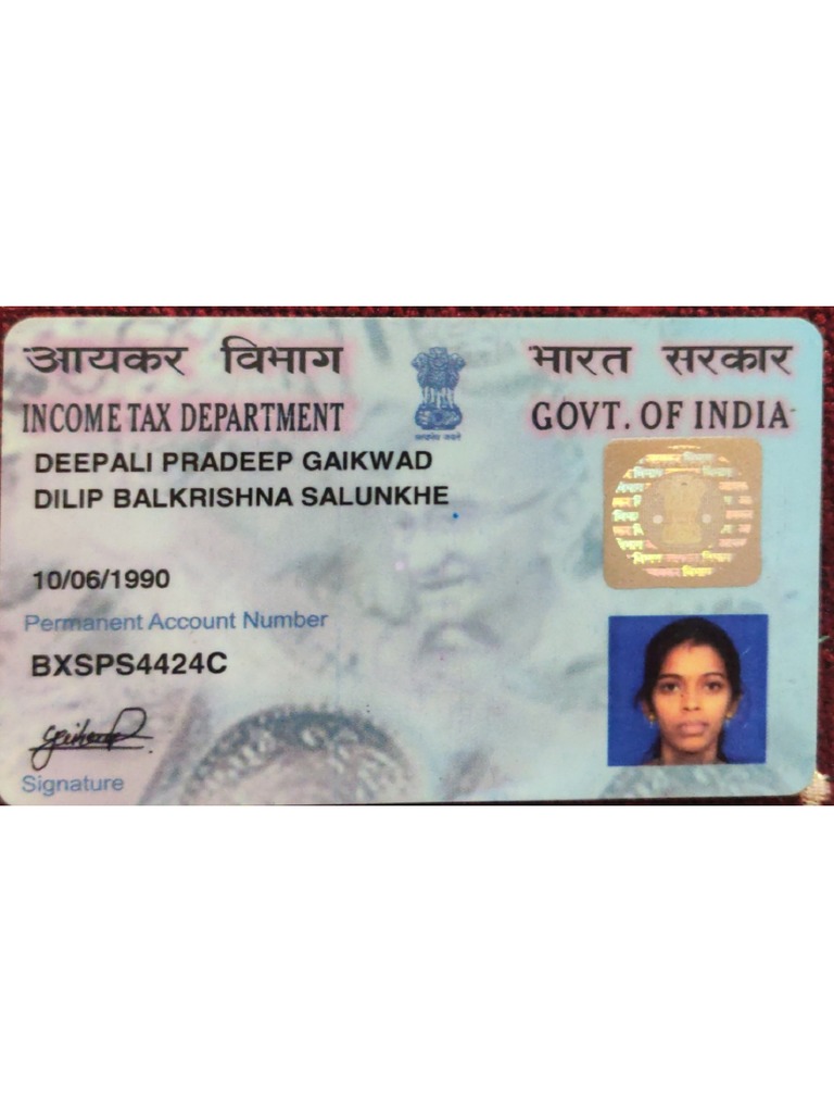Pan Card - Deepali Gaikwad | PDF