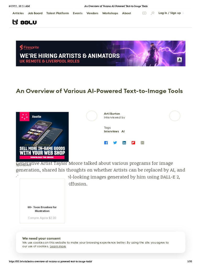 An Overview of Various AI-Powered Text-to-Image Tools | PDF ...