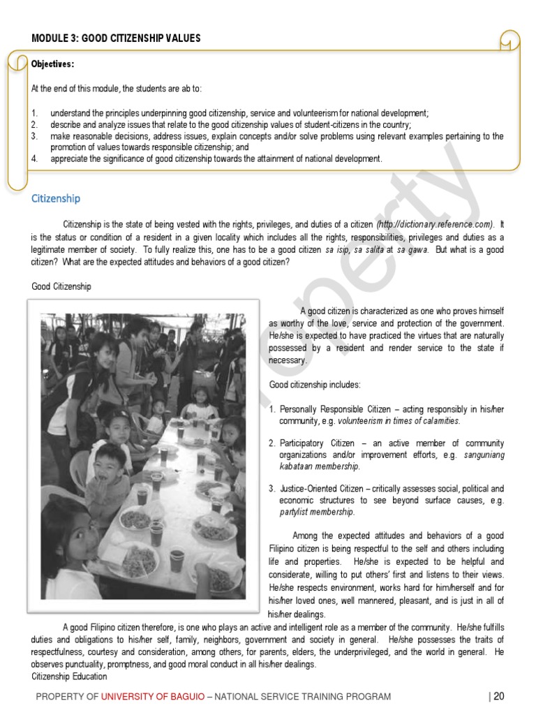 NSTP1 Module Revised August 2021 v1 - Module3and4 | PDF | Social Science