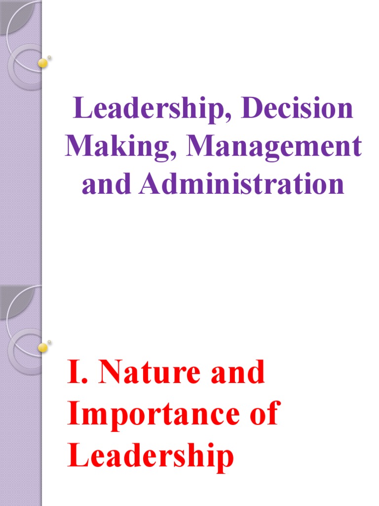 Leadership's Role in Management Success | PDF | Leadership ...