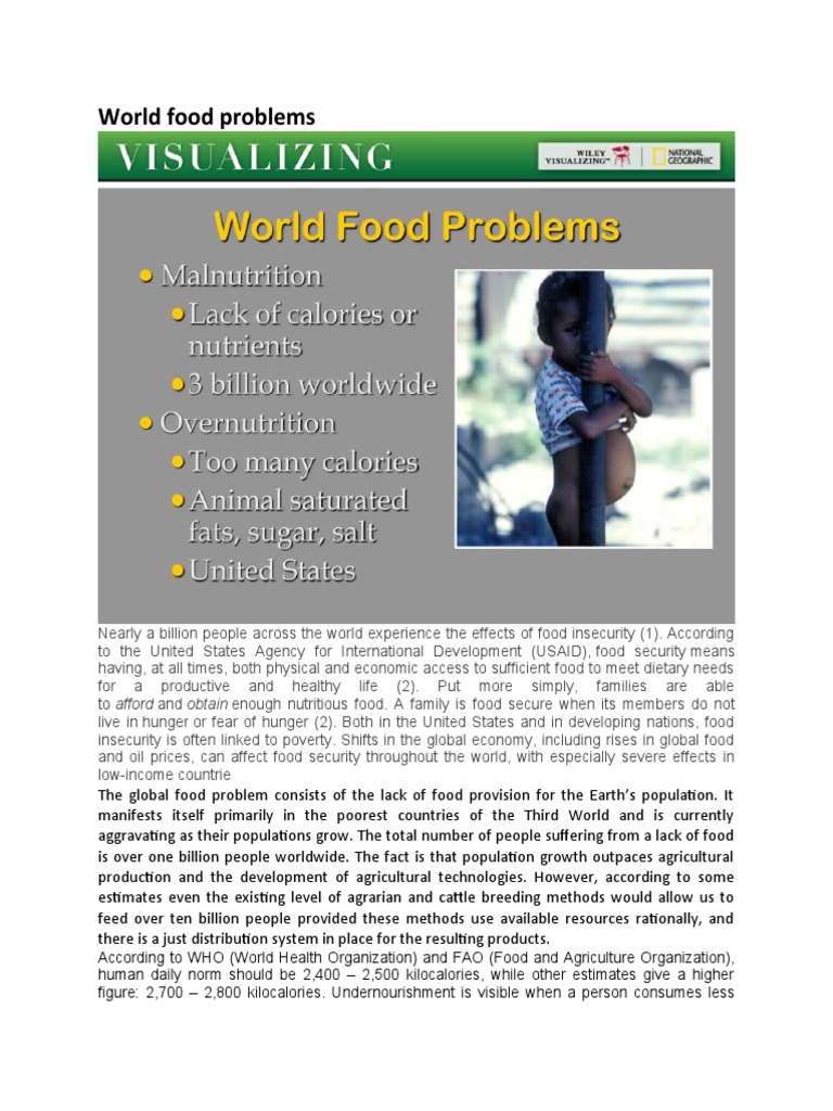 World Food Problems | PDF | Fertilizer | Eutrophication