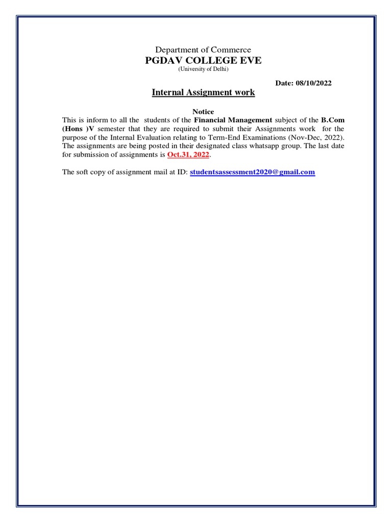 Assignment Sample Format and Guidelines BCH | PDF | Citation ...