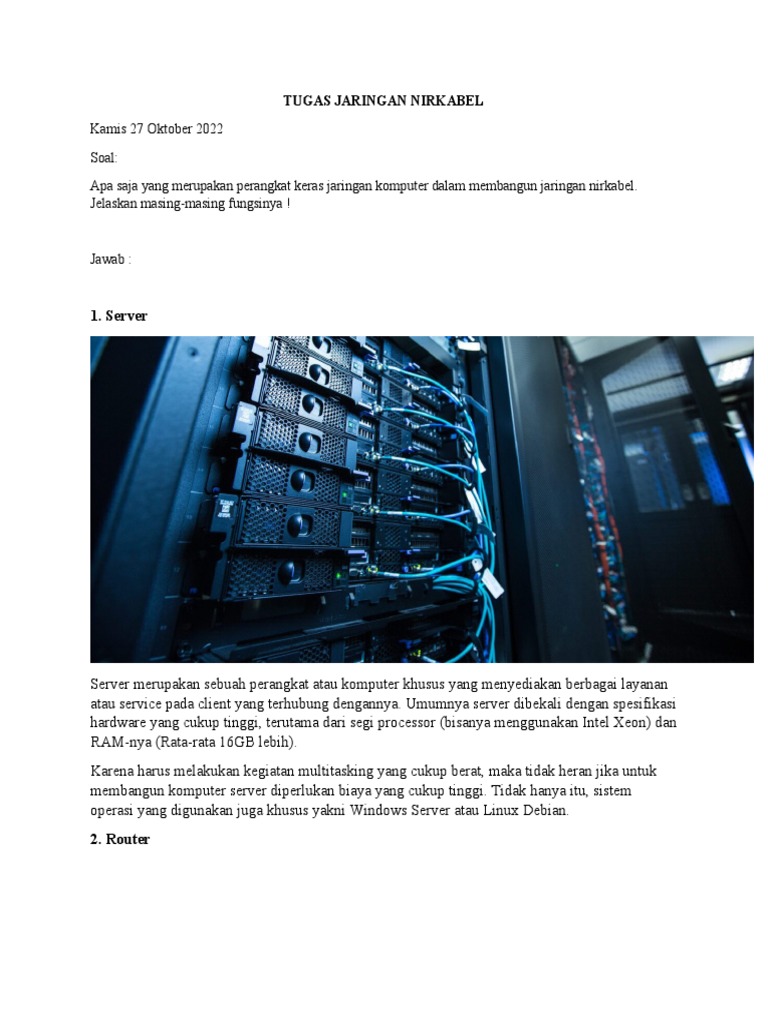 Perangkat Keras Utama Jaringan Nirkabel | PDF