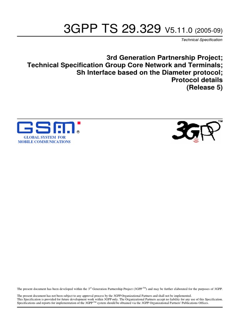 3GPP TS 29.329 | PDF | Ip Multimedia Subsystem | Computer Standards