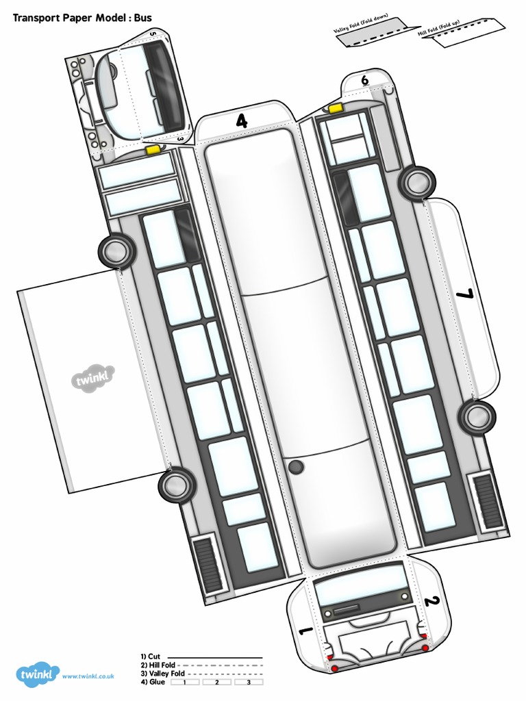 Transport Paper Model Bus - Ver - 1 | PDF