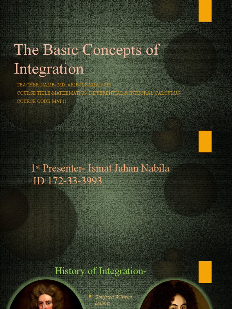 The Basic Concepts of Integration | PDF