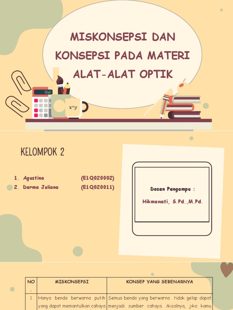 Miskonsepsi Dan Konsepsi Pada Materi Alat Optik | PDF