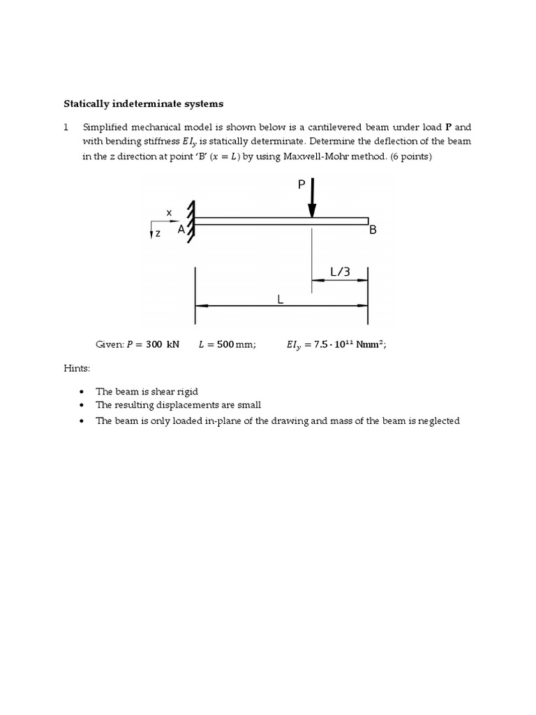 Statically Indeterminate Systems | PDF