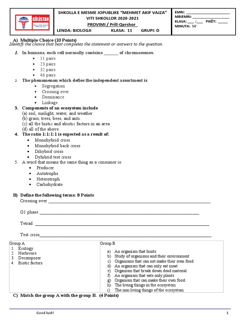 Klasa Xi GR C | PDF | Ecosystem | Ecology
