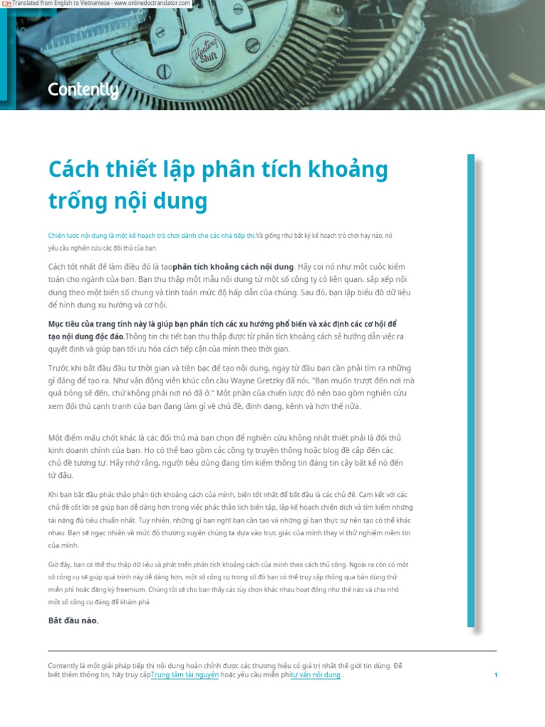 Contently Gap Analysis Worksheet - En.vi | PDF