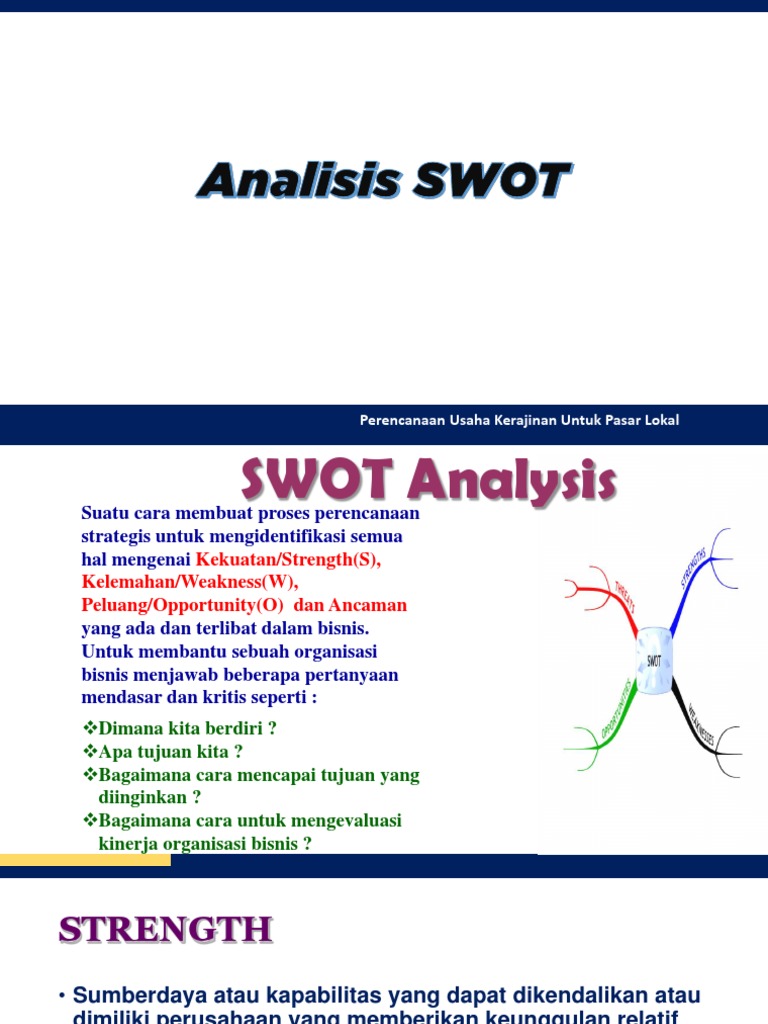 3.1 3 Analisa SWOT - Ide Peluang Usaha | PDF