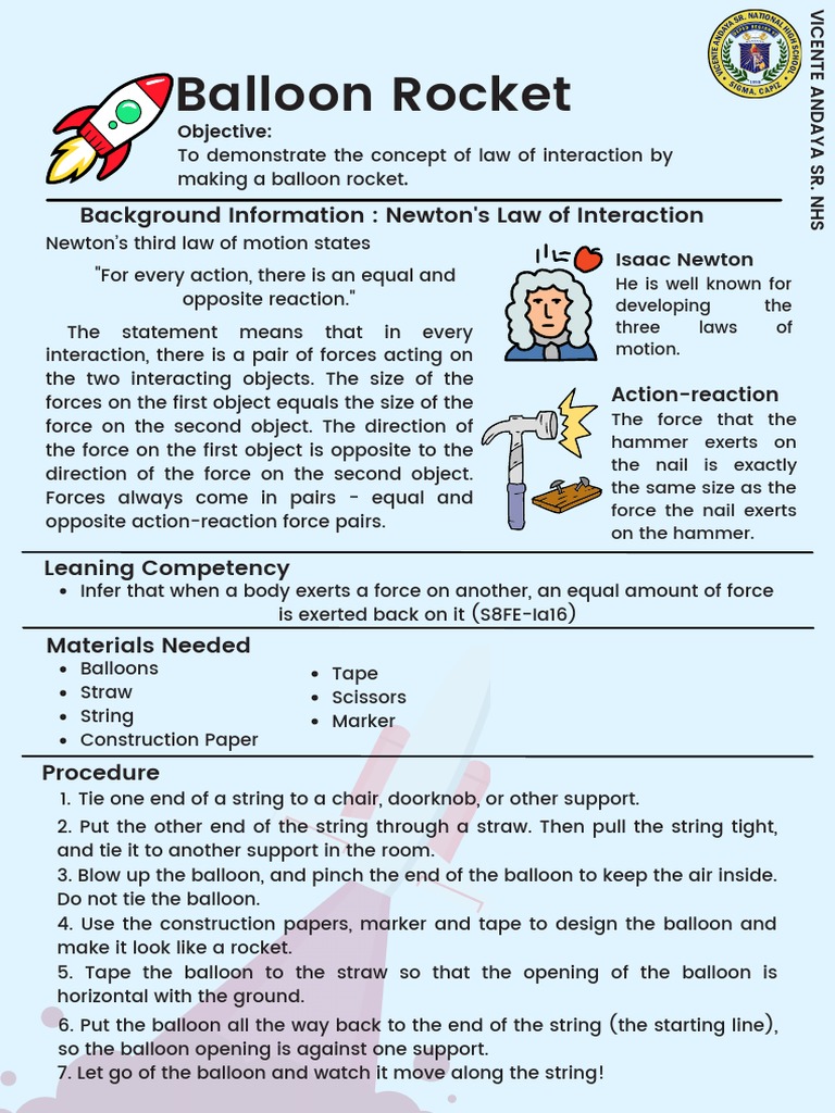 Balloon Rocket | Download Free PDF | Force | Balloon