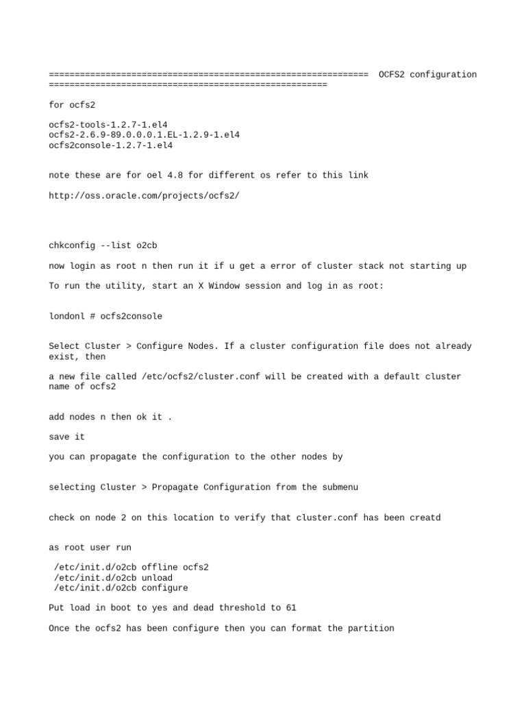 Ocfs2 Bifurcation | PDF | File System | Computer Cluster