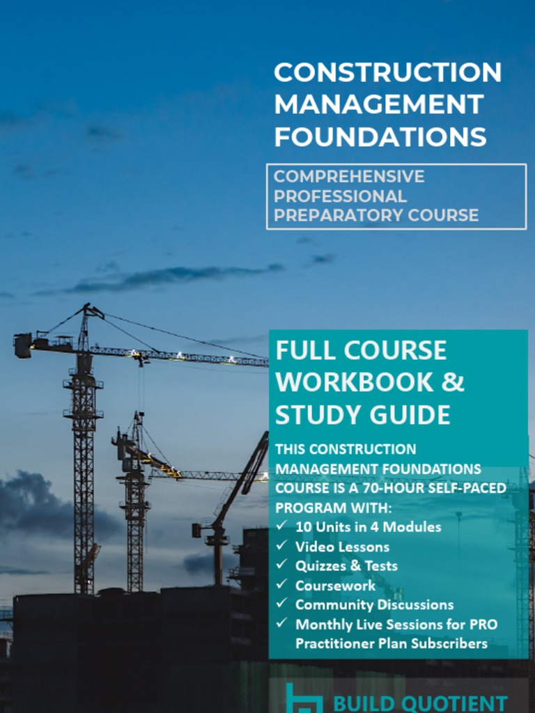 Workbookand Study Guide | PDF | Construction Management | Project Management