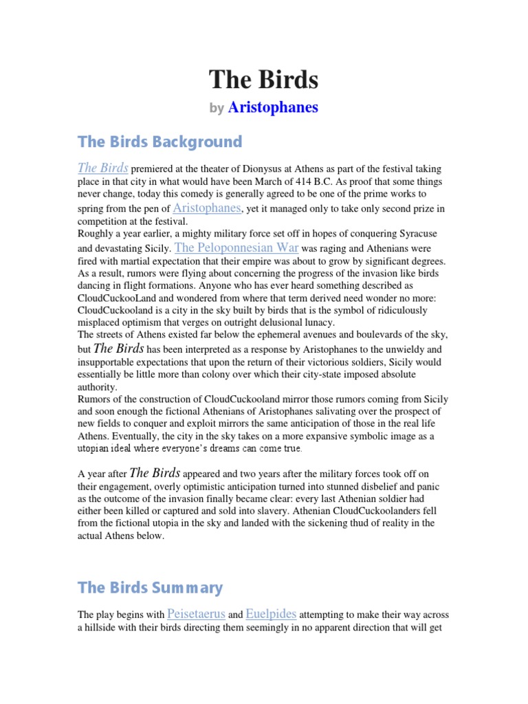The Birds Study Guide | PDF