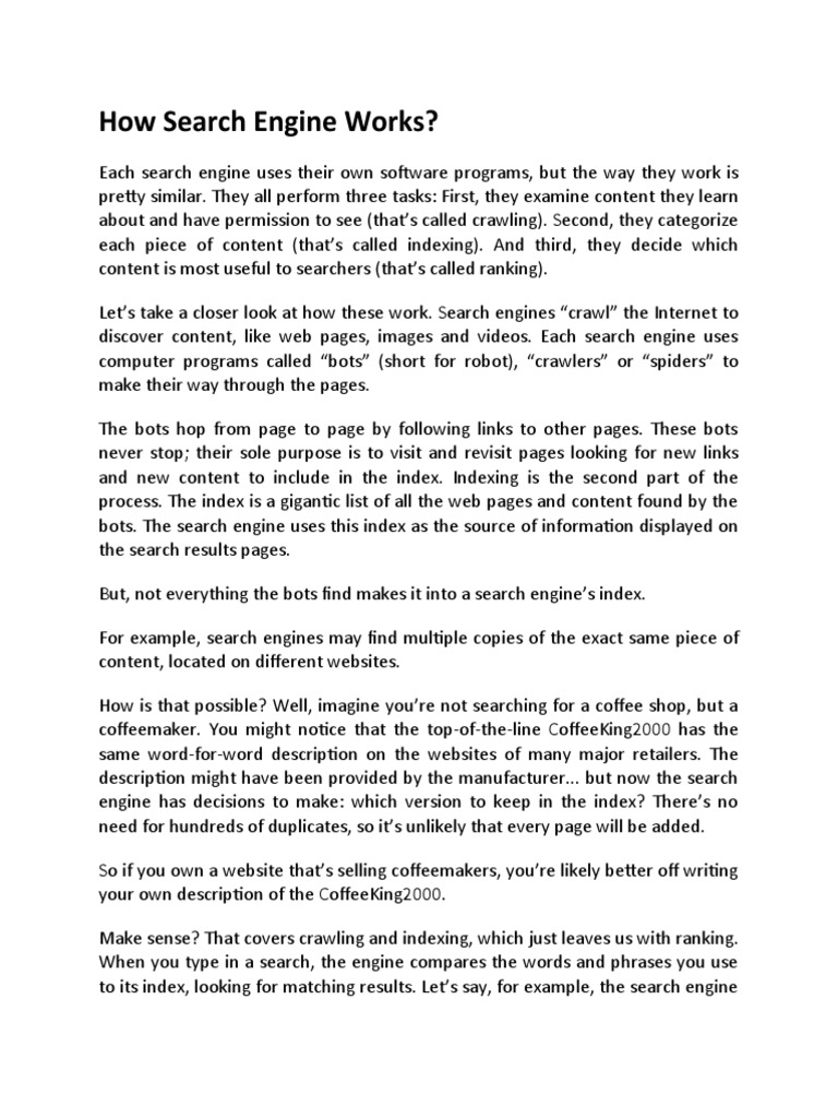How Search Engine Works | Download Free PDF | Search Engine Indexing ... How Search Engine Works | Download Free PDF | Search Engine Indexing ...