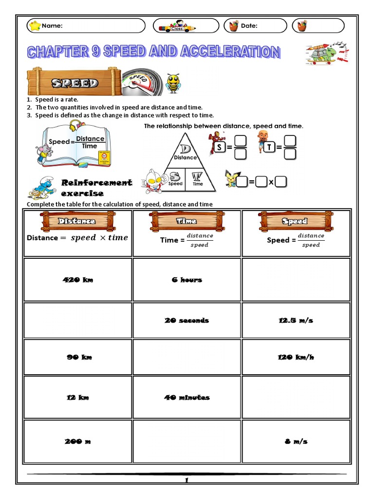 Chapter 9 Speed and Acceleration | PDF | Speed | Acceleration